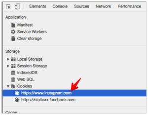 How to get Instagram session cookie? - ValvePress