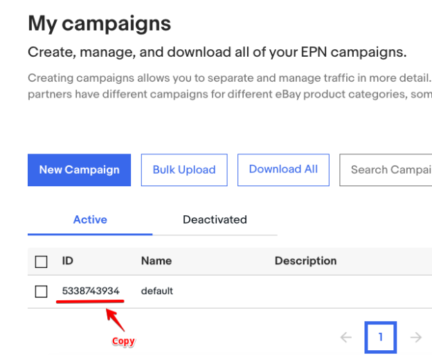 How to get eBay campaign ID for affiliate earnings from eBay - ValvePress